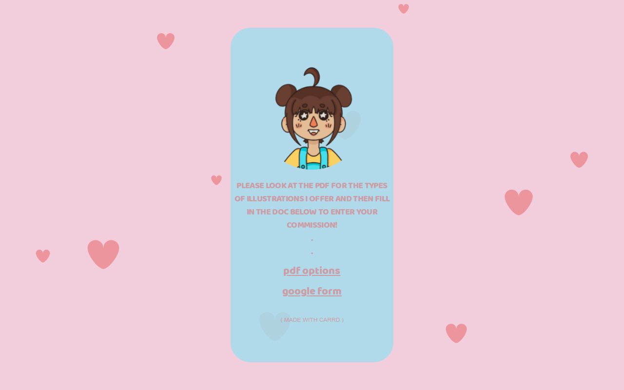 Commission card